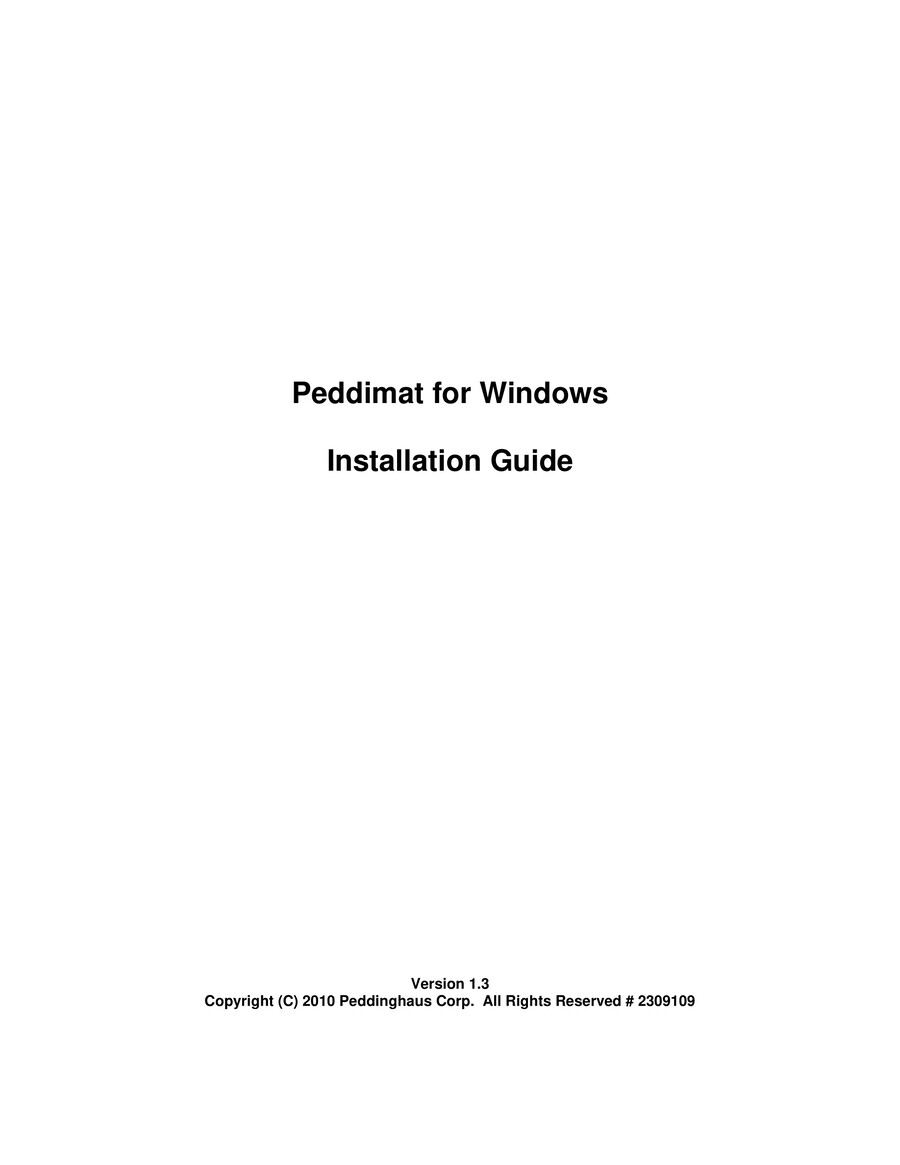 (YD2309109) Peddimat for Windows Installation Guide by Mezcali Ni Rgyaa ...