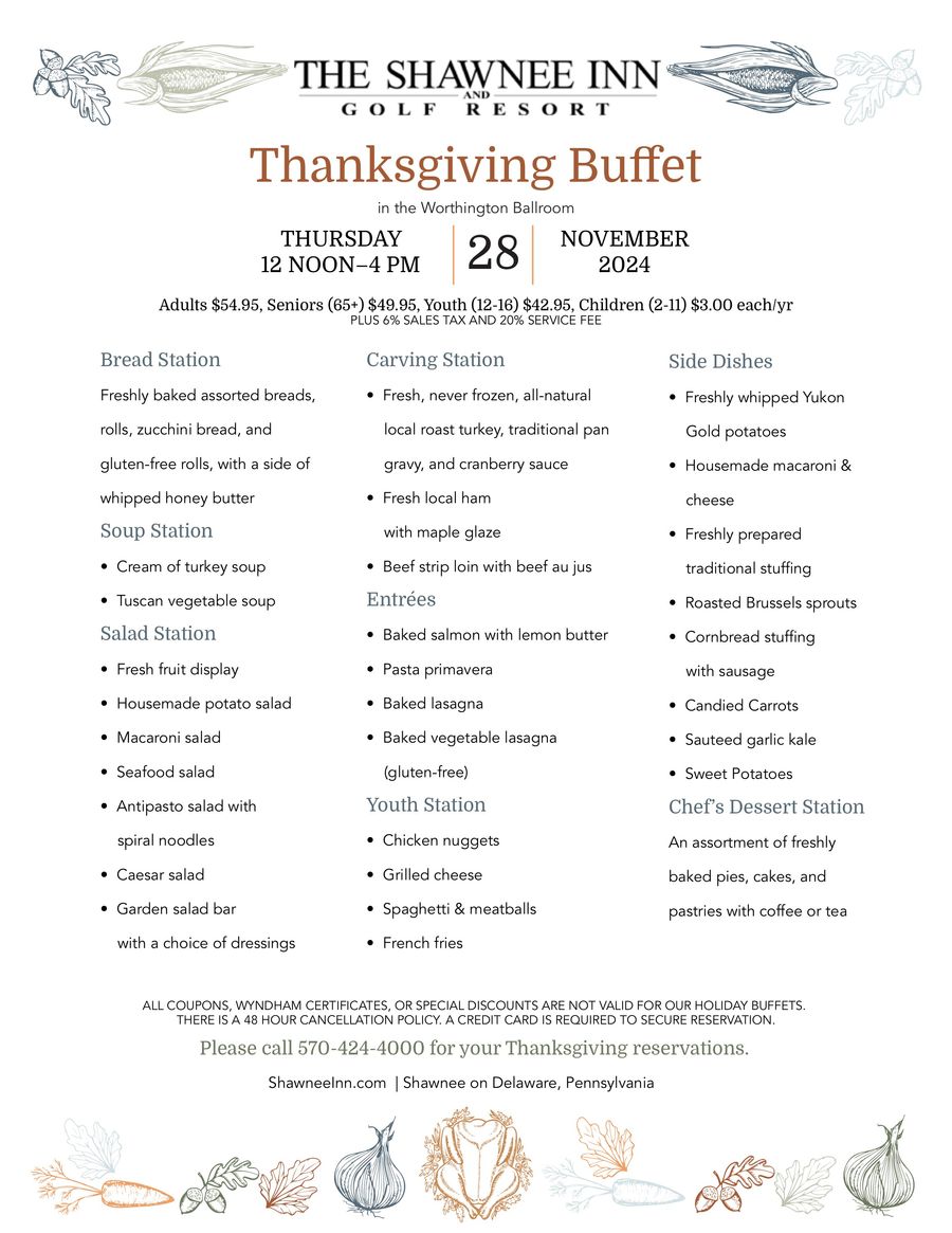 Thanksgiving Buffet Pocono Dinner at the Shawnee Inn by Jeromy - Flipsnack