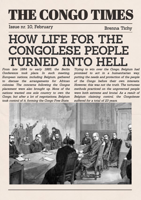 Imperialism in the Congo (Summative Assessment) - Brenna Tichy by ...