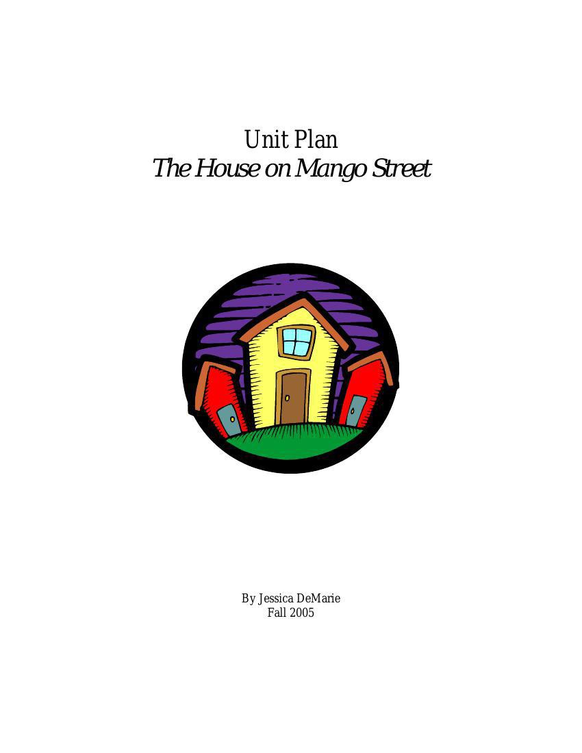 The House on Mango Street Unit Plan by Deanna Righter - Flipsnack