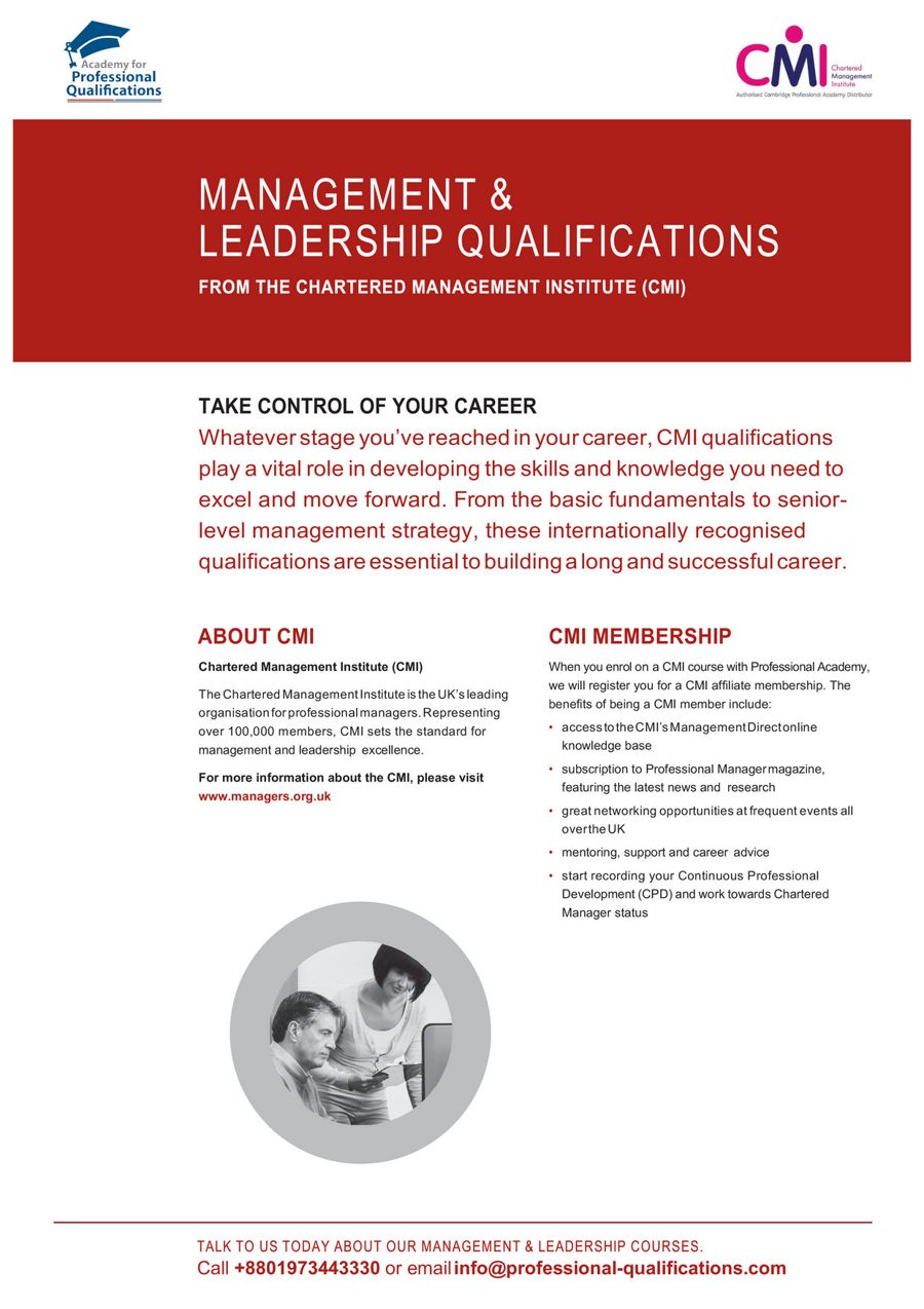 CHARTERED MANAGEMENT INSTITUTE (CMI) by... - Flipsnack