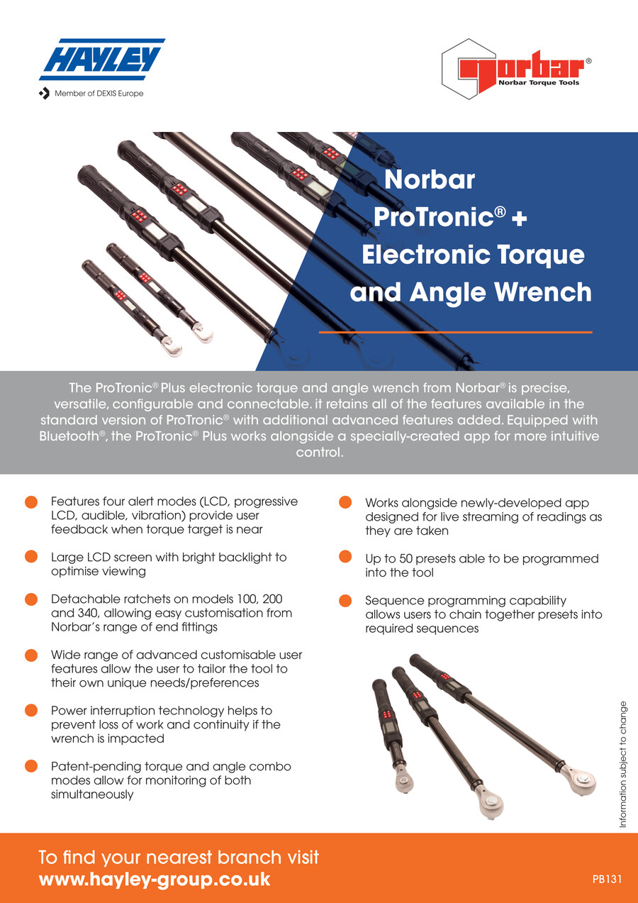 PB131 Norbar Protronic Plus Torque Wrench by HAYLEY DEXIS - Flipsnack