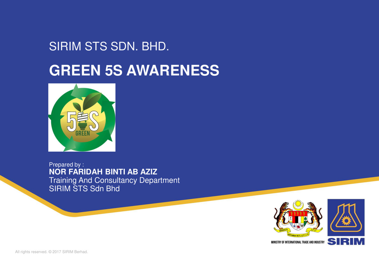 GREEN 5S AWARENESS by Azwarie Ahmad... - Flipsnack