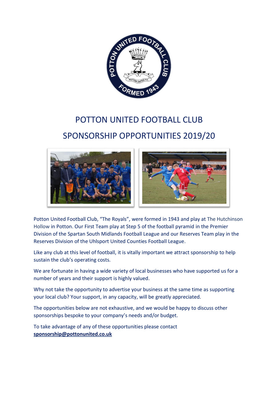 PUFC Sponsorship Opportunities Brochure 2019-20 (1) by matt darrington ...