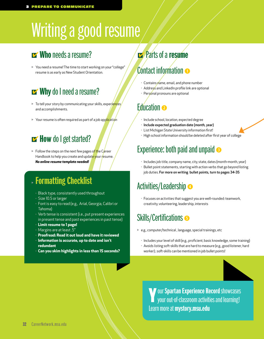 MSU Career Handbook - Resume Basics by MSU Career... - Flipsnack