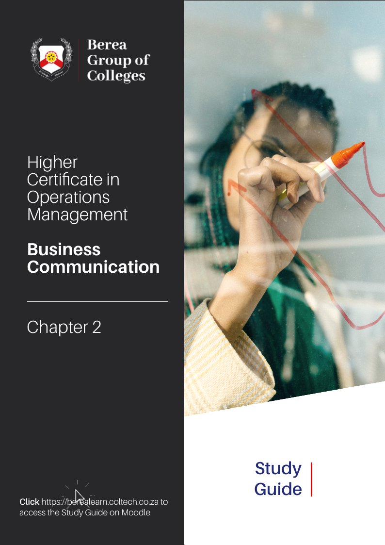 HC in Operations Management: Business Communication Chapter 2 by E ...