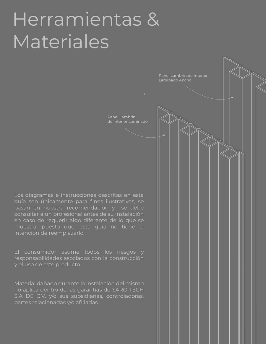 GUIA DE INSTALACION_PANEL LAMBRIN LAMINADO SAROTECH by Ashley ...