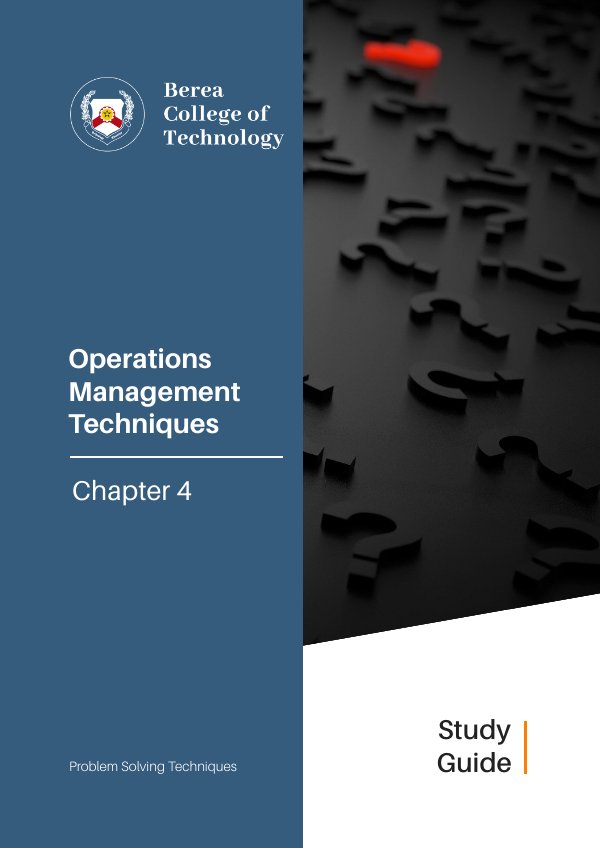 Operations Management Techniques - Chapter 4 by E-Publishing - Flipsnack