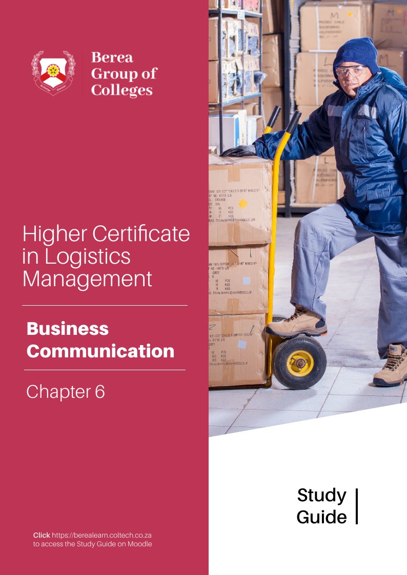HC in Logistics Management: Business Communication Chapter 6 by E ...