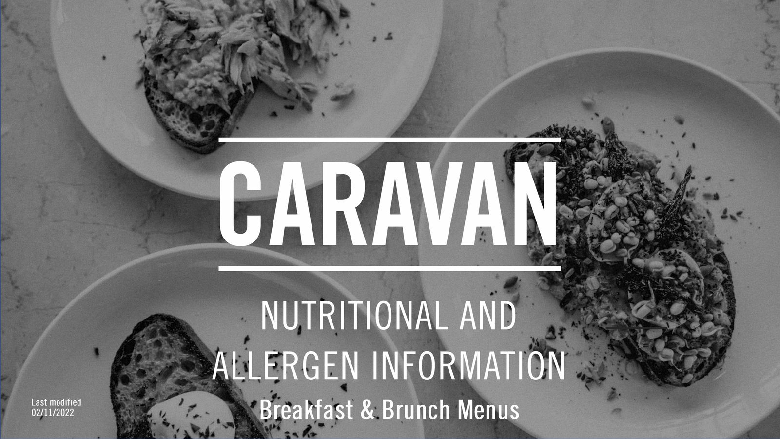 Caravan Breakfast & Brunch Allergy Matrix - Winter 2022 by Caravan ...