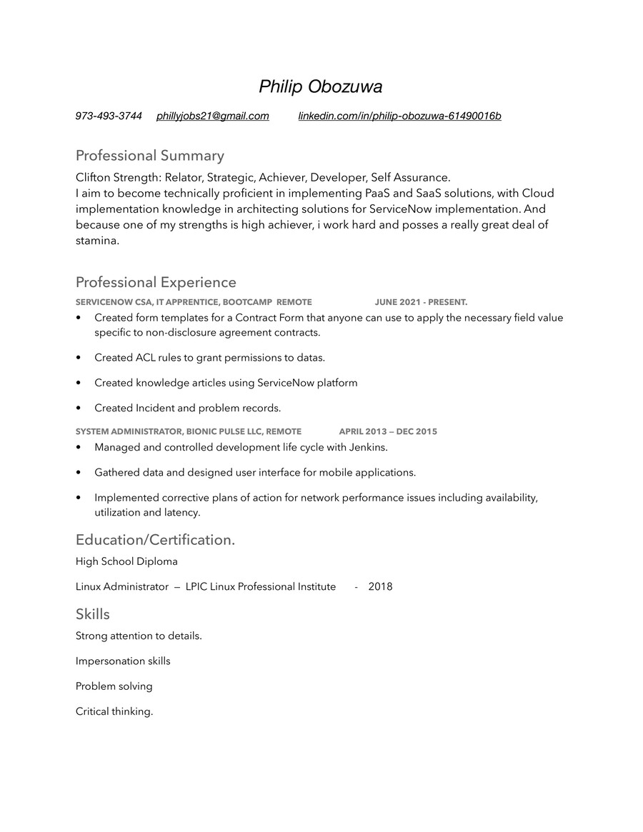 philip_IT-resume by Philip Obozuwa - Flipsnack