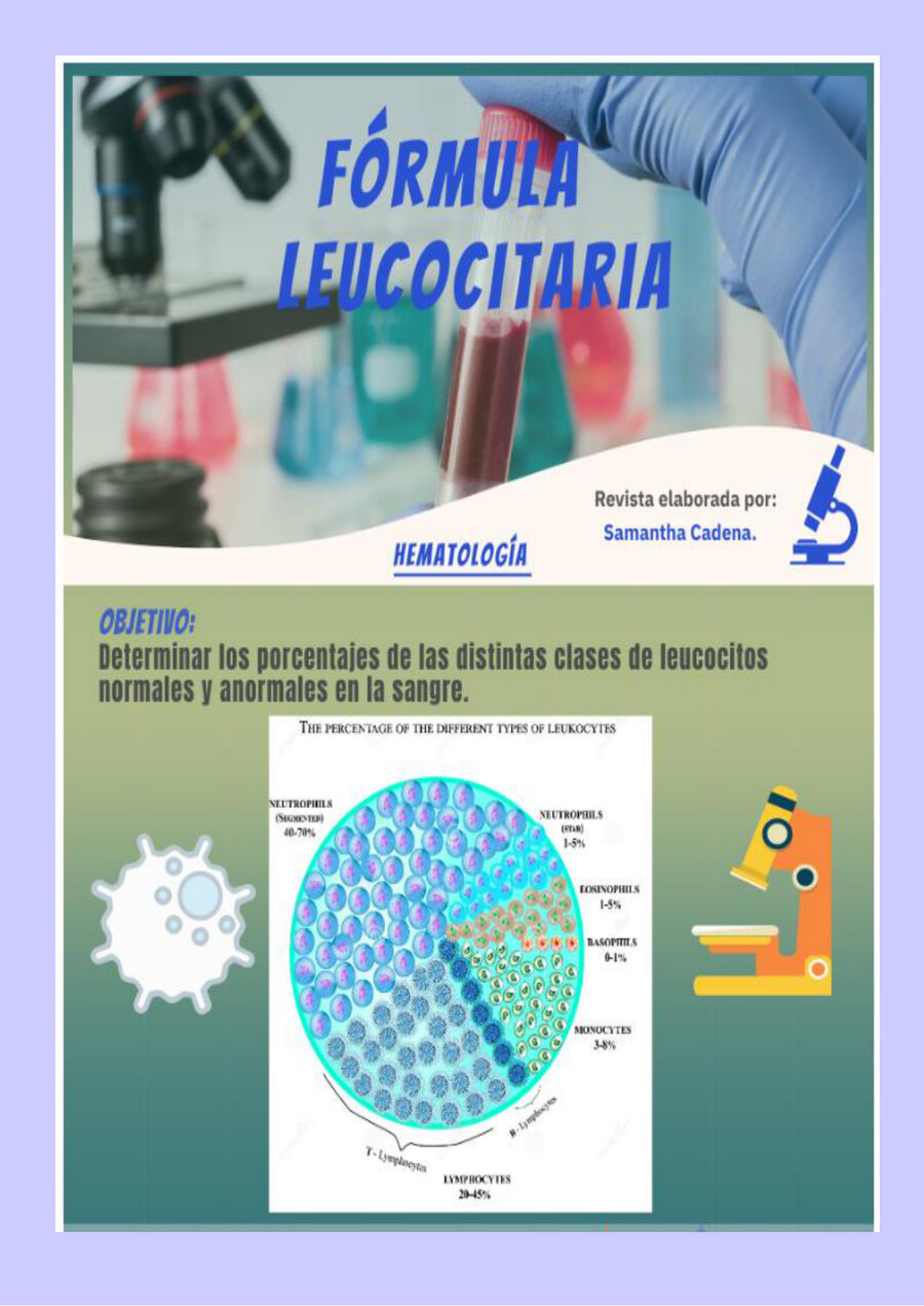 Fórmula Leucocitaria infograma by - Flipsnack