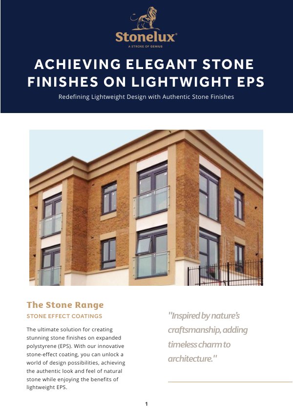 Stonelux Stone Effect Coatings for Lightweight Architectural Sol by ...
