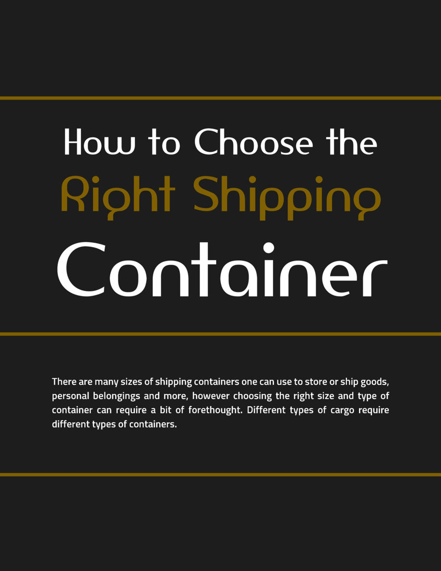 Additional - How to Choose the Right Shipping Container by Luke Gunning ...