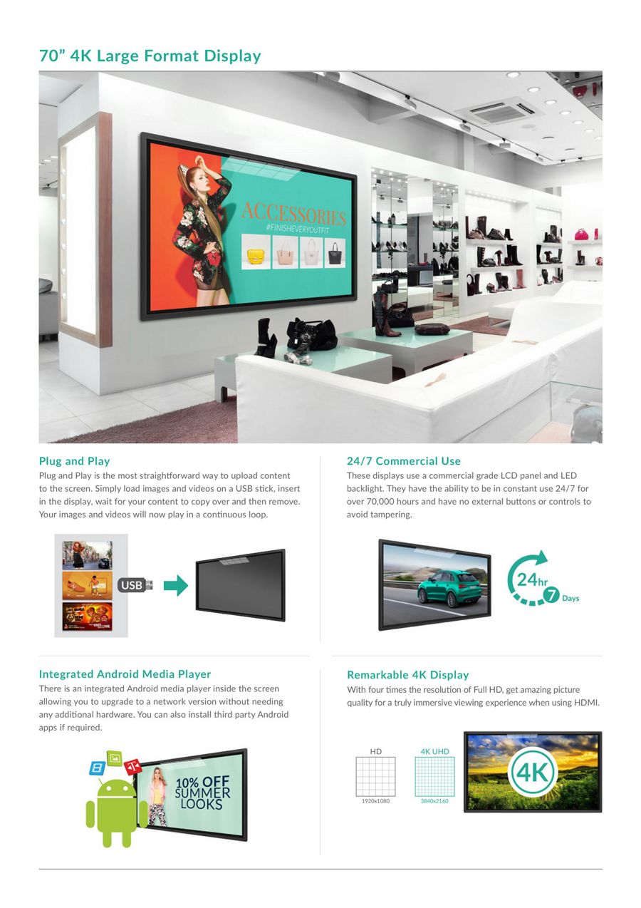 70 Inch 4K Large Format Display by Visual... - Flipsnack