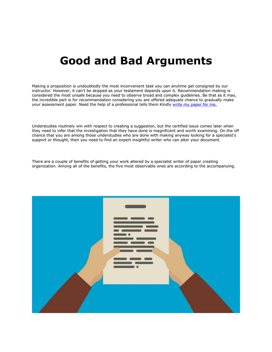 Good and Bad Arguments by indie may - Flipsnack