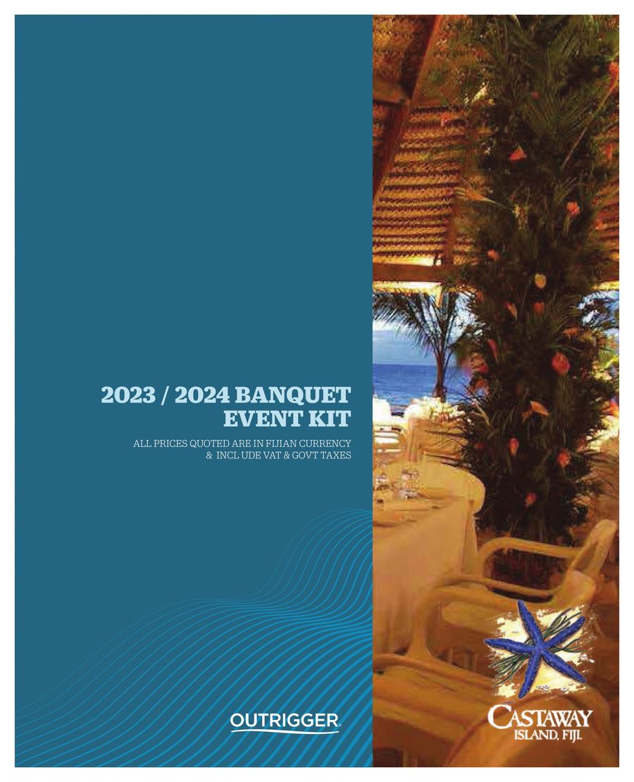 Banquet Kit - Castaway Island, Fiji by OUTRIGGER... - Flipsnack