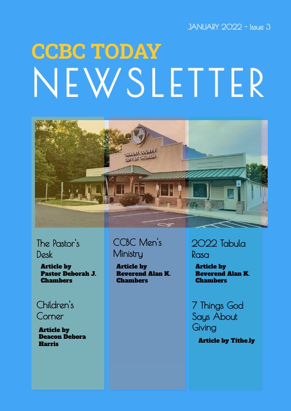 CCBC TODAY NEWSLETTER- JANUARY 15, 2022 by Fanette M. Jones - Flipsnack