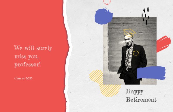 Editable Retirement Card Template for Teacher by Flipsnack templates ...