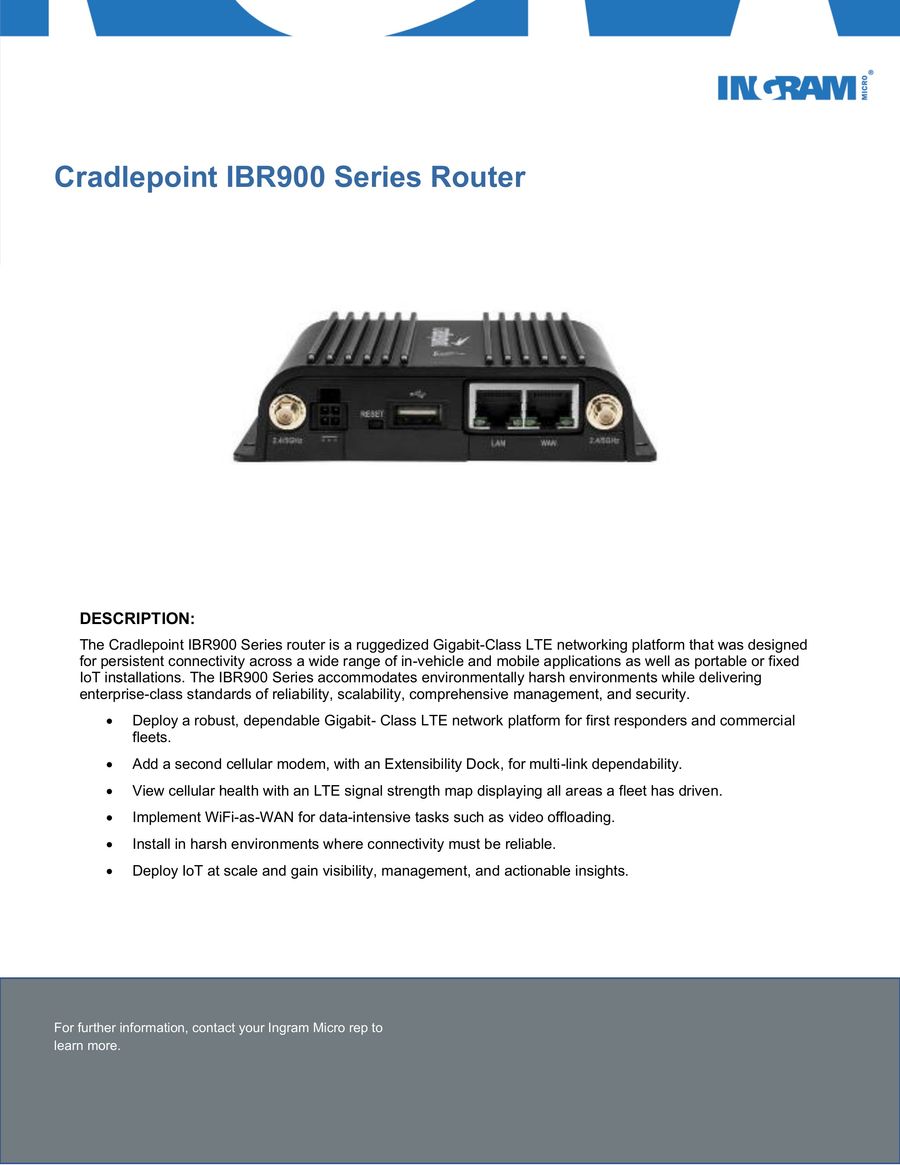 Cradlepoint IBR900 by Ingram Micro...