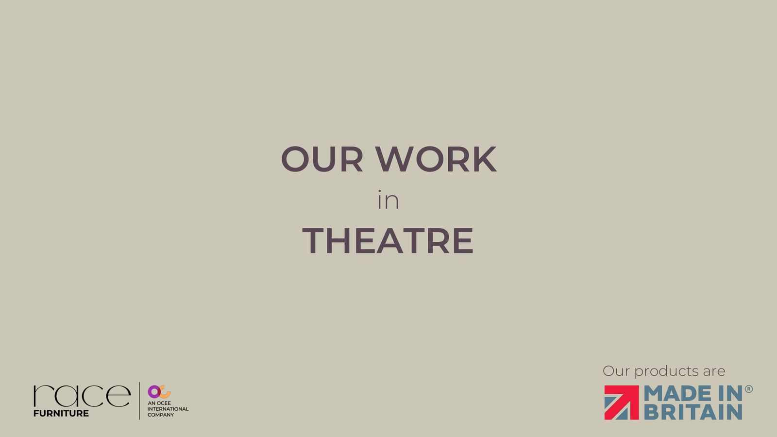 Race Furniture - Theatre Case Studies by Ocee & Four Design