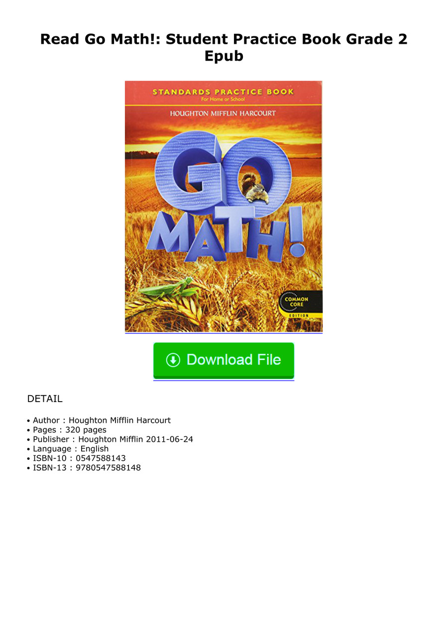 Read Go Math!: Student Practice Book Grade 2 Epub by sympaswwde - Flipsnack
