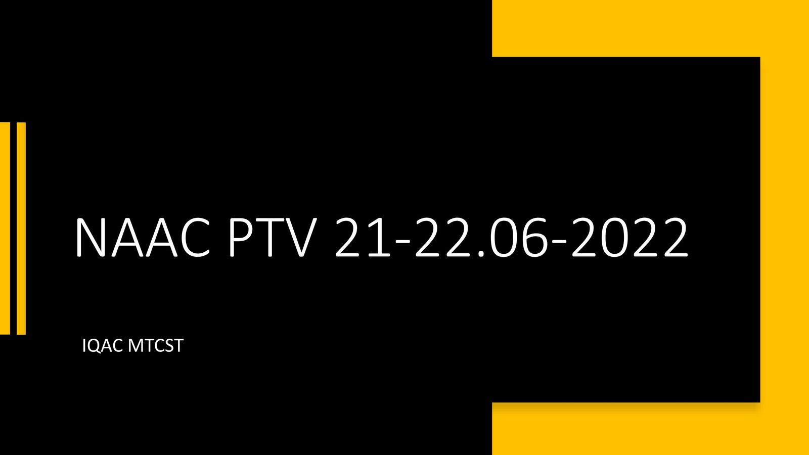 NAAC PTV June 2022 by Dr. Shaji John - Flipsnack