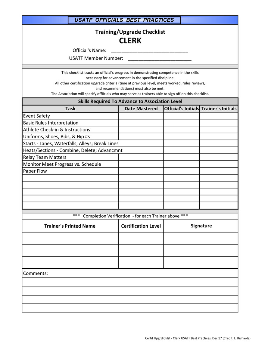 Certification Upgrade Checklists by sarah.linehan - Flipsnack