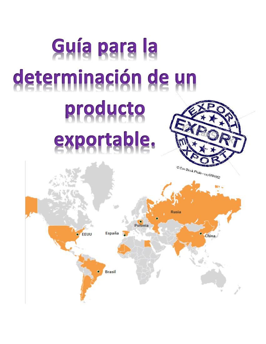Guía para la determinación de un producto exportable. by Jessica Cosm ...