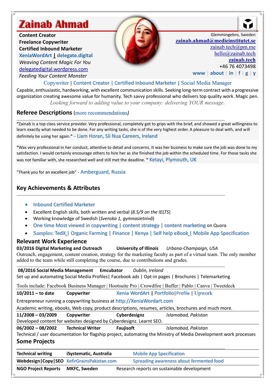 Zainab Ahmad Resume by Zainab Ahmad - Flipsnack