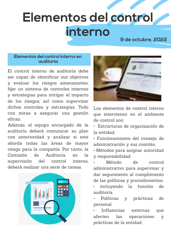 Elementos del control interno by Laura - Flipsnack