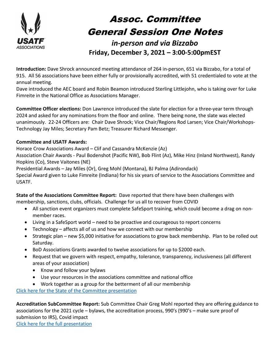 2021 Annual Meeting General Session Meeting Minutes by sarah.linehan ...