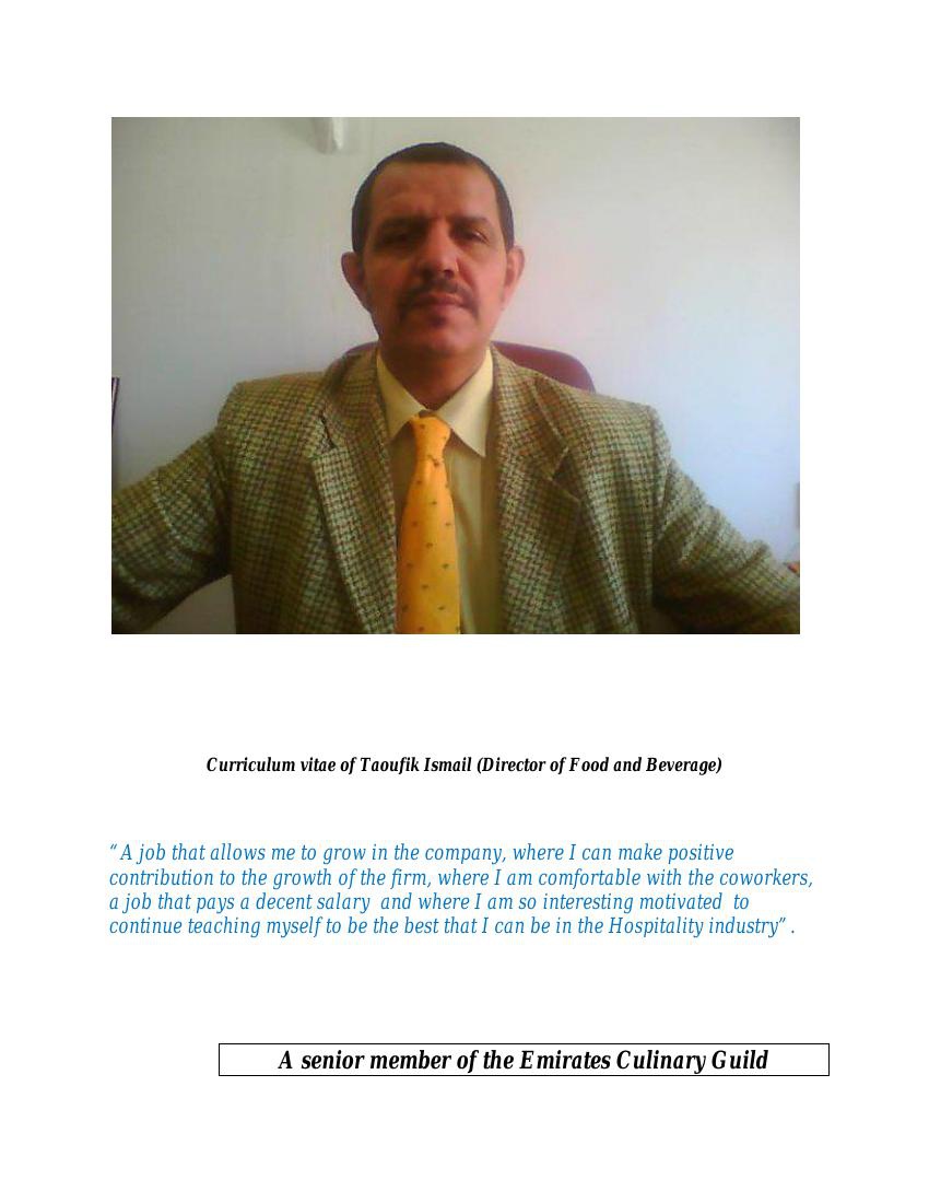 Curriculum vitae of Taoufik Ismail by taoufikismail - Flipsnack