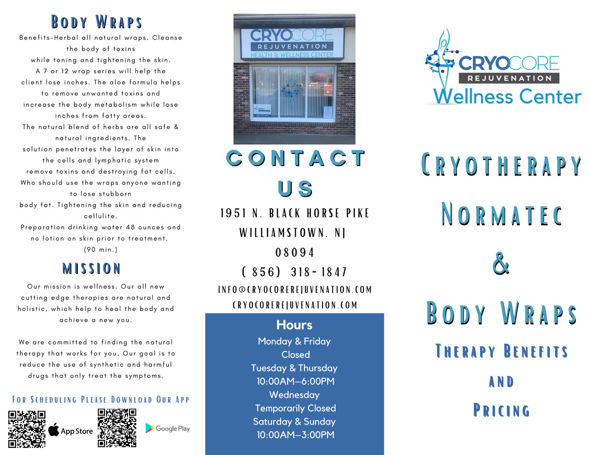 Cryo Core Rejuvenation Trifold Brochure 25Jan2021 by Wintress Patrice ...
