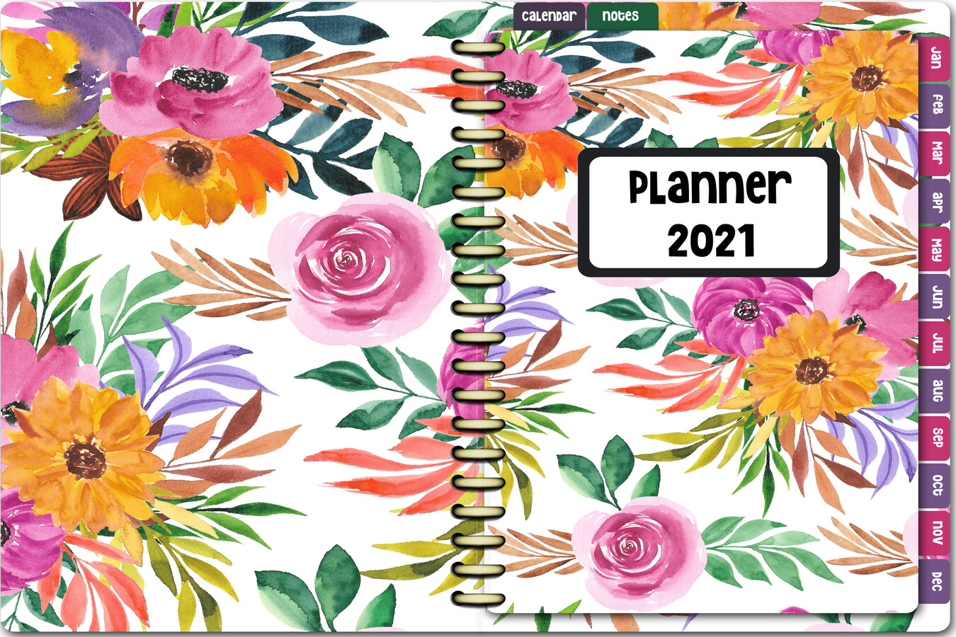 FLORAL DIGITAL PLANNER 2021 (WITH STICKERS) by Sandra Donati - Flipsnack