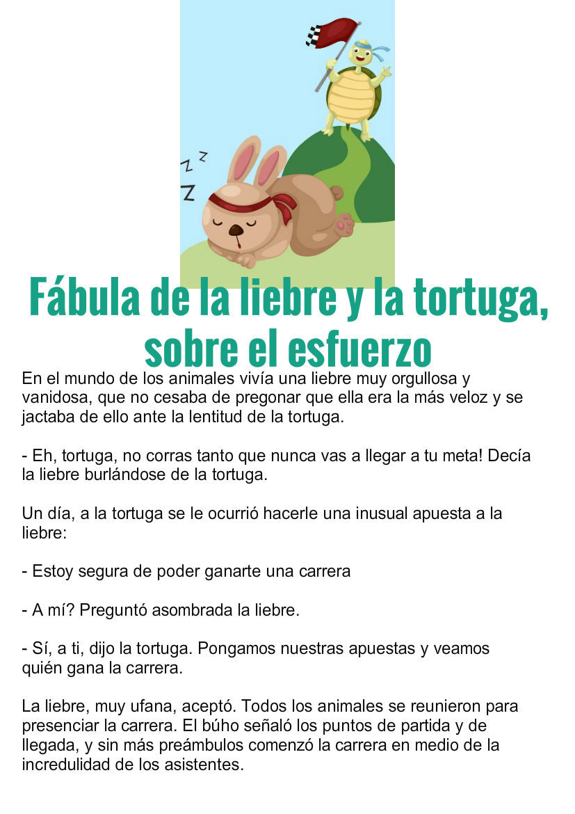 FABULA DE LA LIEBRE Y LA TORTUGA by Erendira - Flipsnack