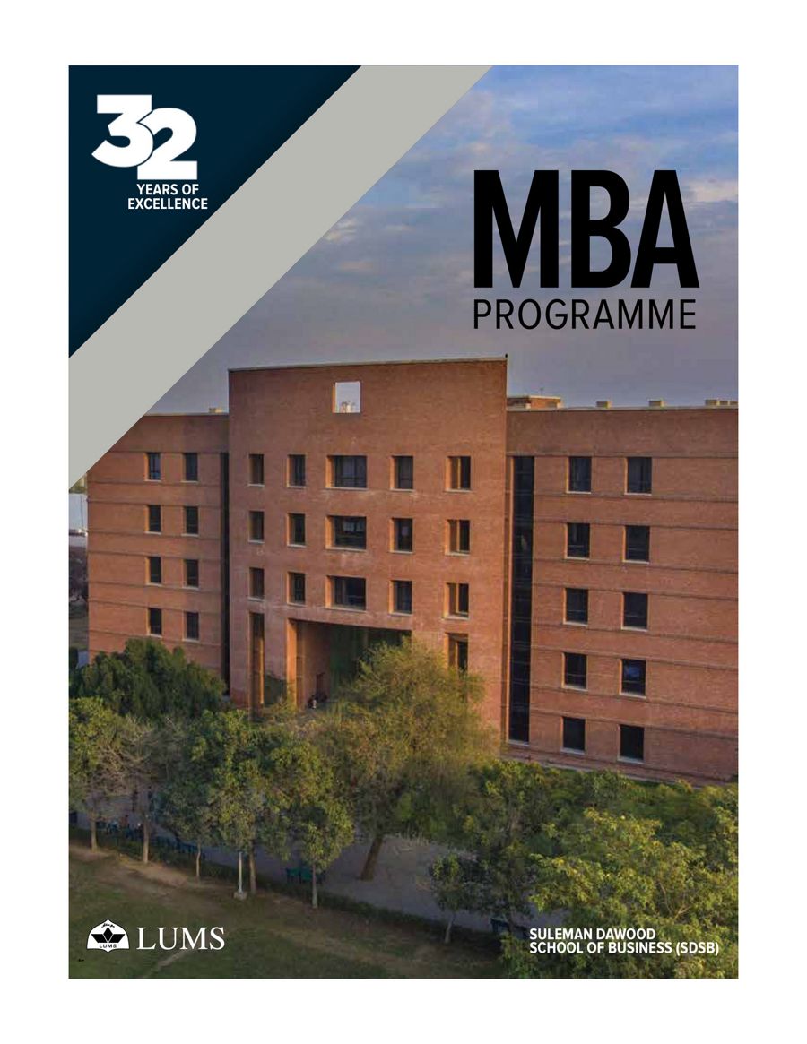MBA Brochure by LUMS - Flipsnack
