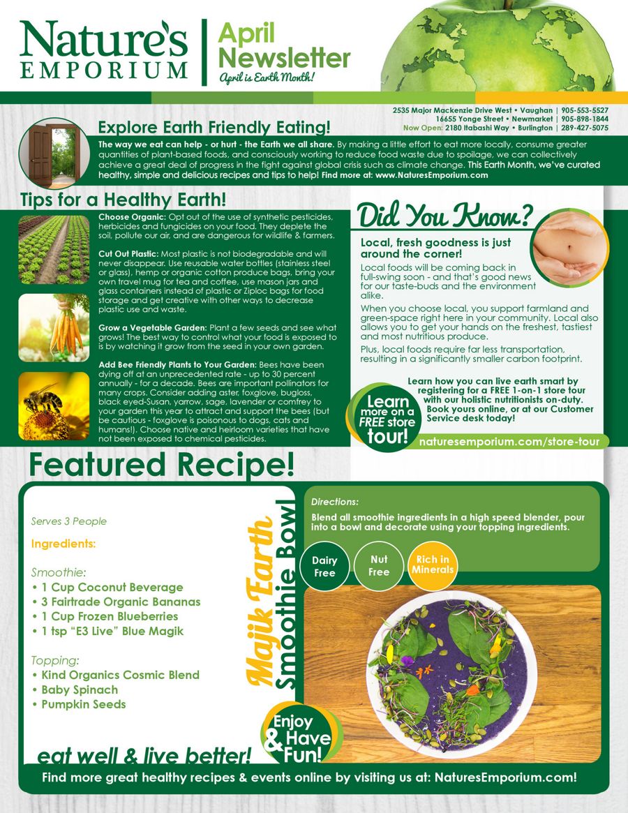 Nature's Emporium - Earth Month Newsletter - April 2017 by Natures ...
