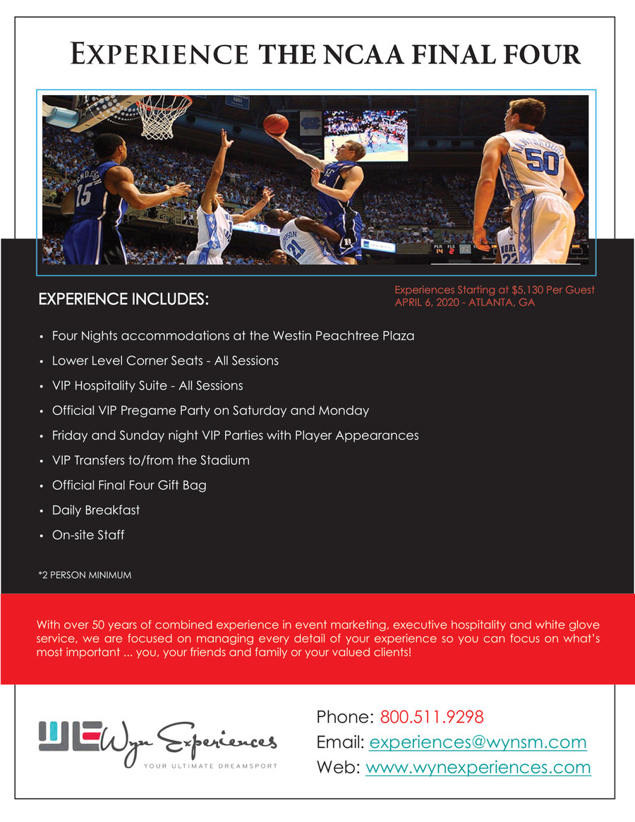 2020 Final Four by Wyn Experiences - Flipsnack