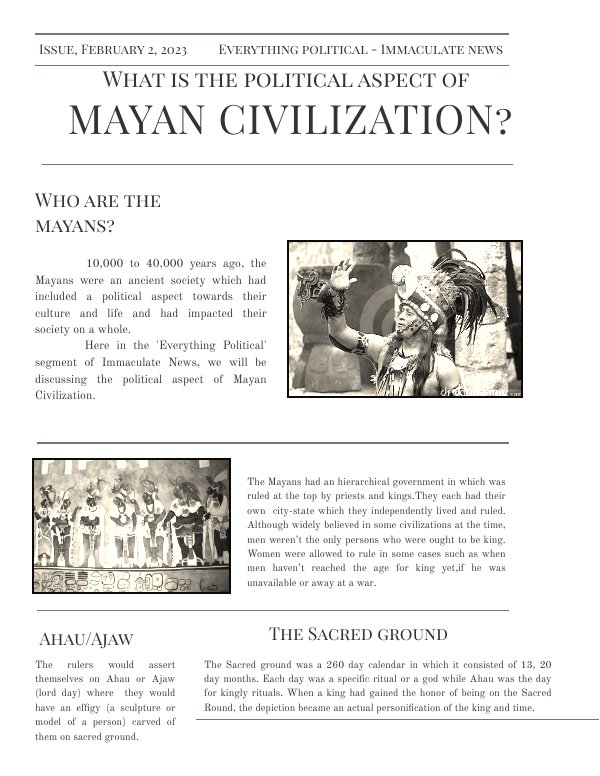 Mayan Civilization - Everything Political Newspaper by Jade Martin ...