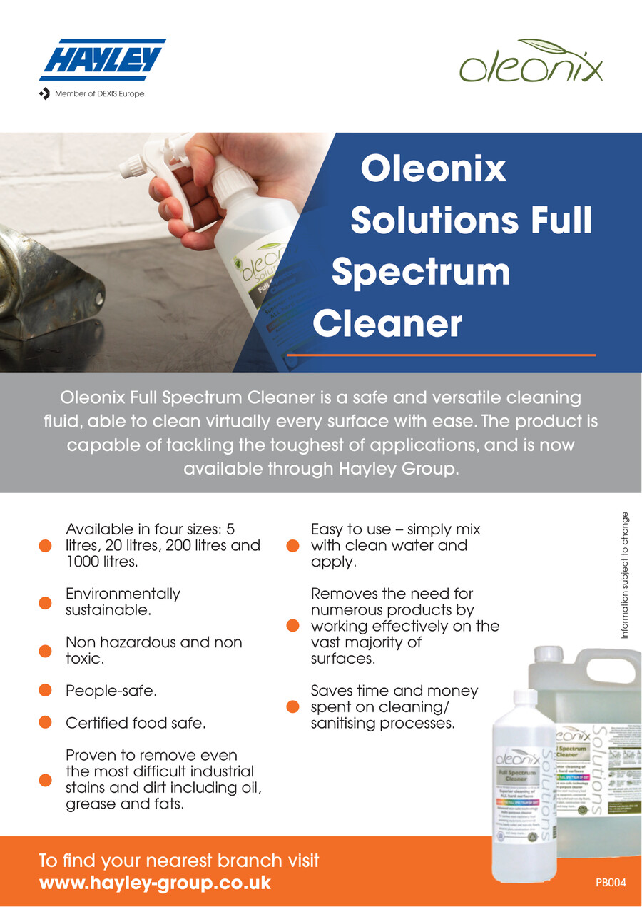 PB004 Hayley Group Oleonix Full Spectrum Cleaner by Hayley Group ...