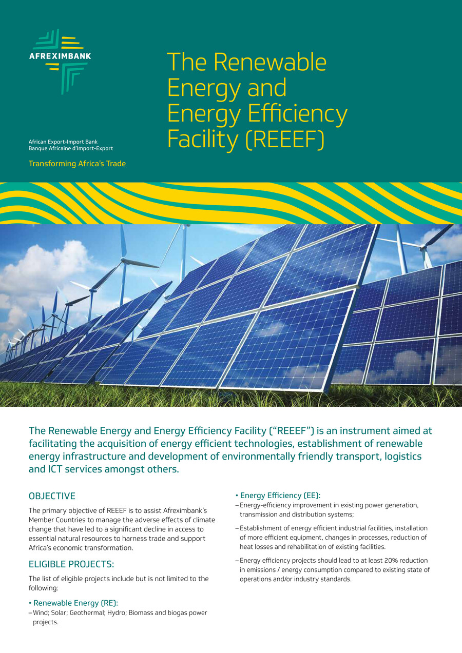 Renewable Energy and Energy Efficiency Facility (REEF) by African ...