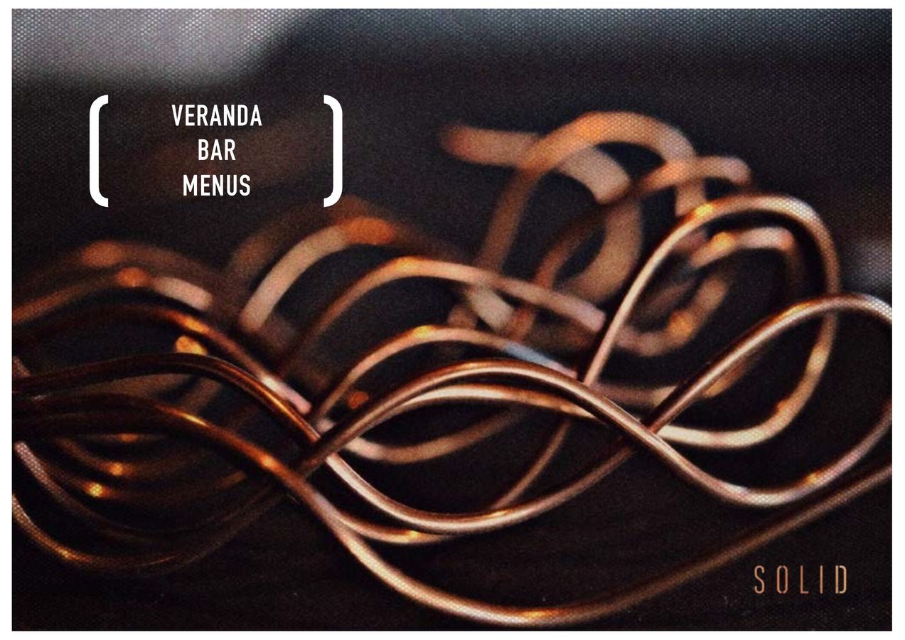 Veranda - Bar Menus by SOLID - Flipsnack
