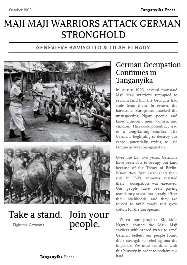 Maji Maji Rebellion by Lilah Elhady - Flipsnack