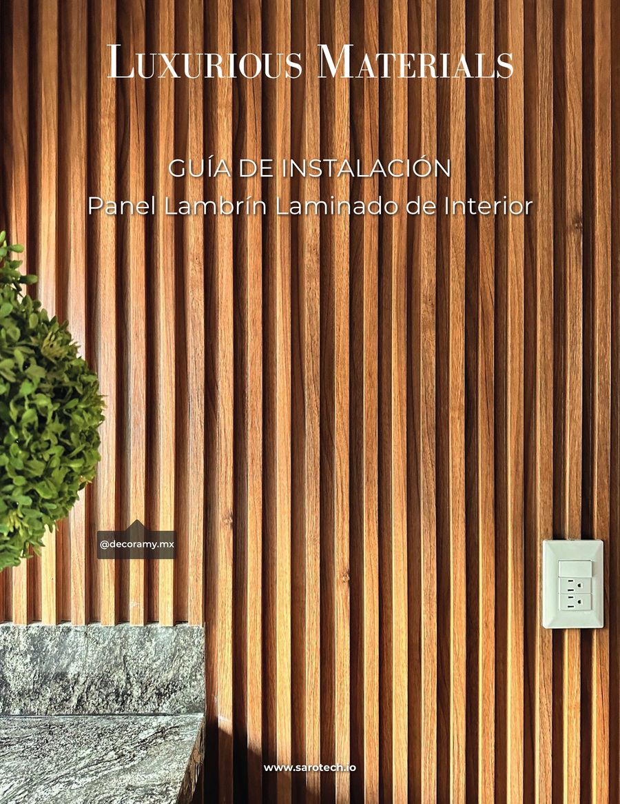 GUIA DE INSTALACION_PANEL LAMBRIN LAMINADO SAROTECH by SARO TECH ...