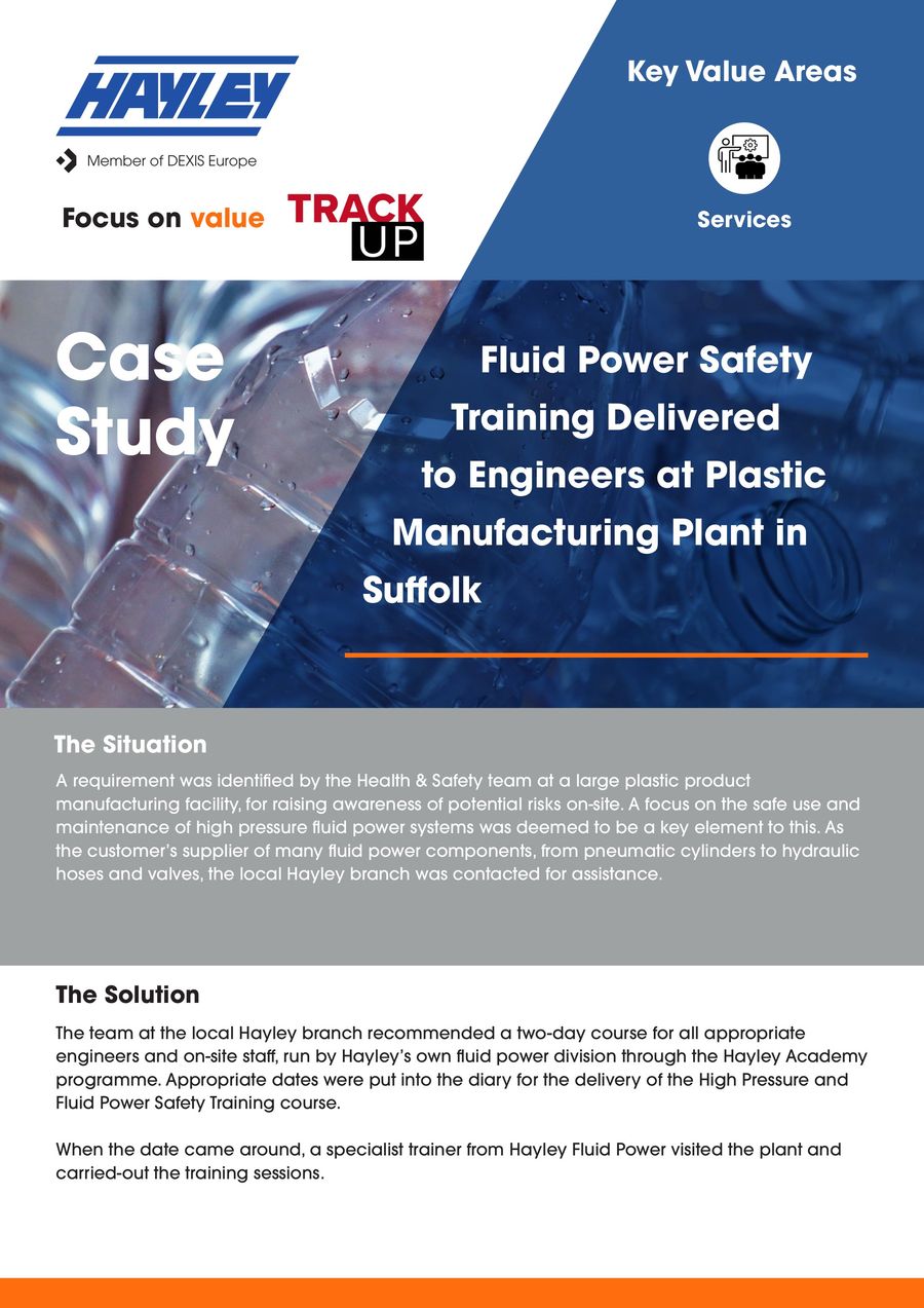 Fluid Power Safety Training Delivered to Engineers by HAYLEY DEXIS ...