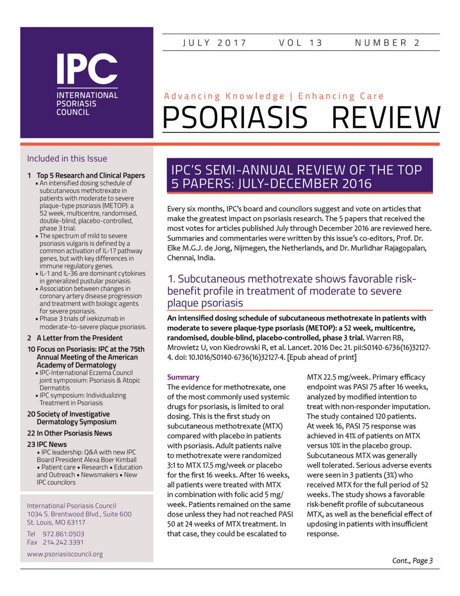 IPC PSORIASIS REVIEW - 2017 July English by IPC - Flipsnack