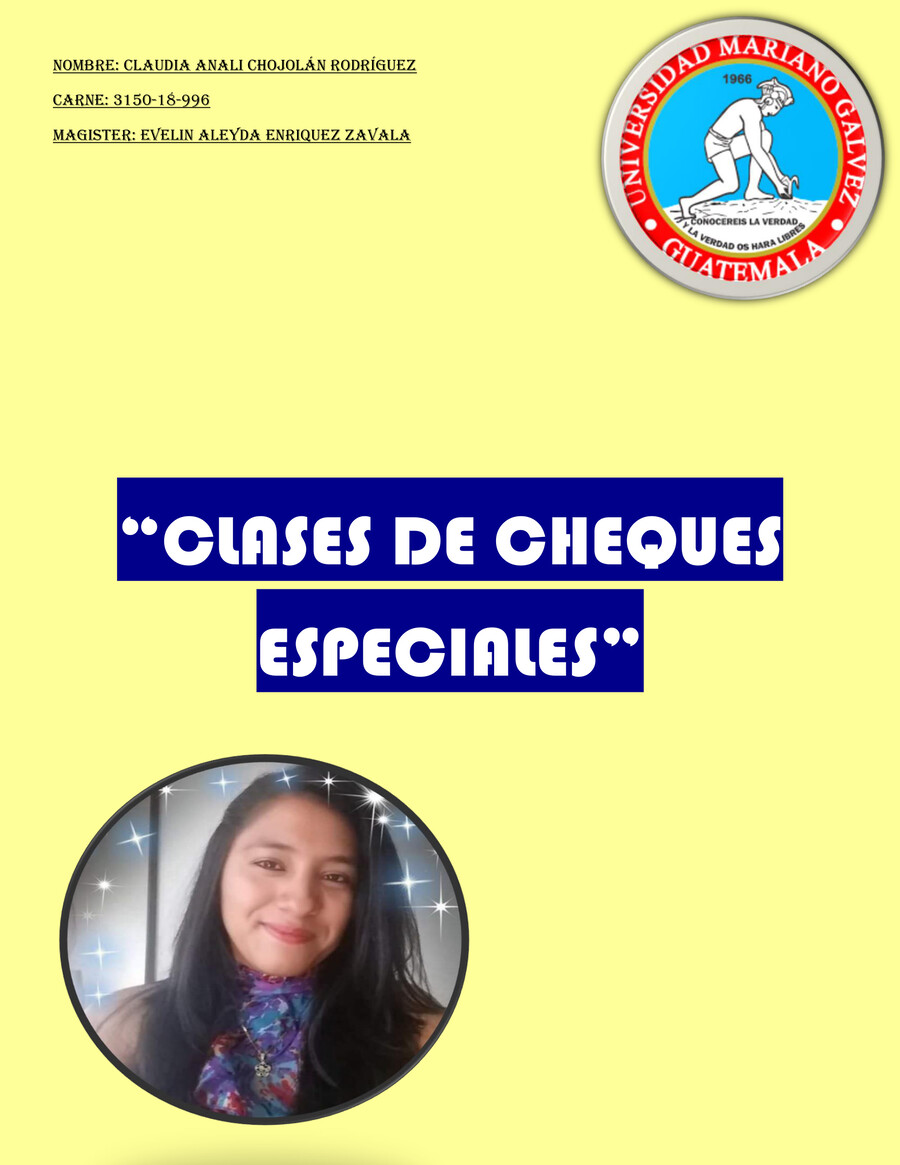 CHEQUES ESPECIALES DE GUATEMALA by... - Flipsnack