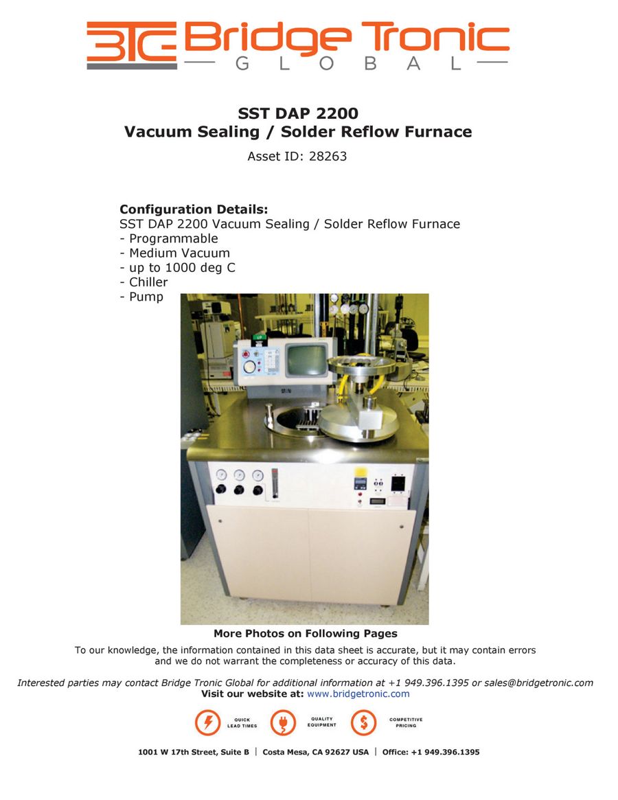 SST DAP 2200 Vacuum Sealing by Bridgetronic - Flipsnack