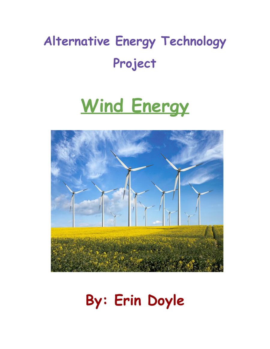 Alternative energy project by Erin Doyle - Flipsnack